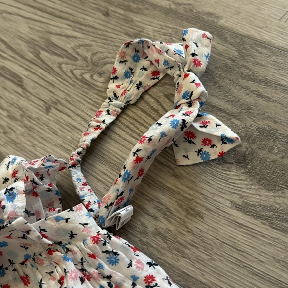 GAP | Matching Sets | Nwt Baby Gap White Floral Dress With Diaper Cover And Headband Size 62 ...